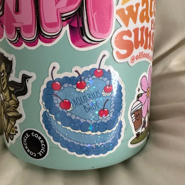 Zodiac Cakes Sticker for Phone Stickers Stickers for Girl Bow Journal ...