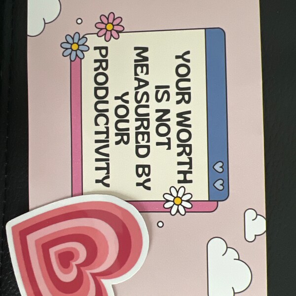 Repeating Heart Sticker, 90s Cartoon Sticker, Y2K Nostalgia, Pink and ...