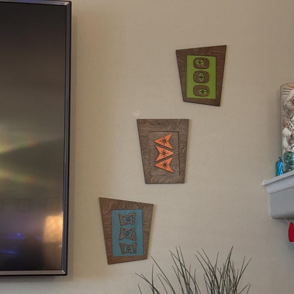 Mid-century Welcome Sign | Retro Wood Sign | MCM Googie Atomic Art ...