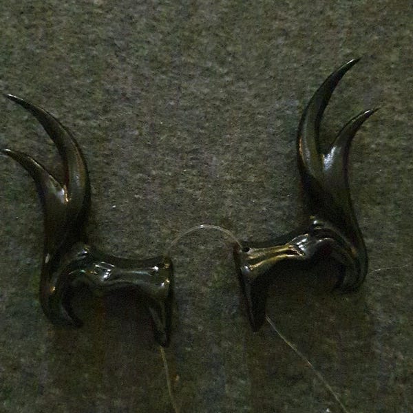 Chameleon Colorshifting Resin Cast Oni Horns Demon / Dragon Horns for ...