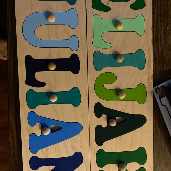 Personalized Wood Name Puzzle, Custom Puzzle, Name Puzzle, Montessori ...