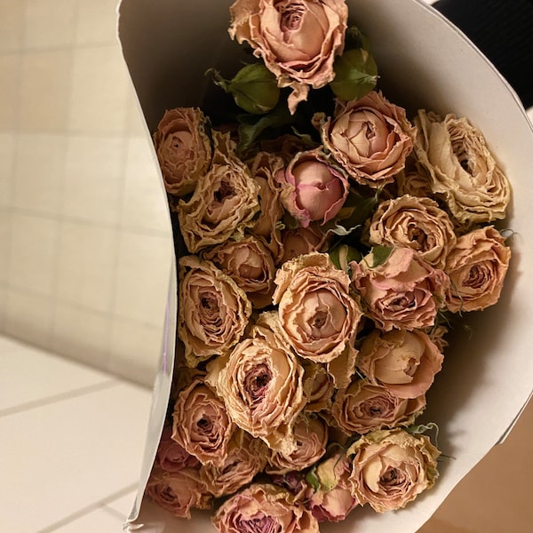 35 Small Rose Bouquet, Dried Rose Bouquet, Dried Flower Bouquet Natural ...