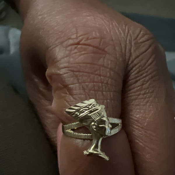 10k Solid Gold Queen Nefertiti Egyptian Statement Ring Unique Jewelry ...