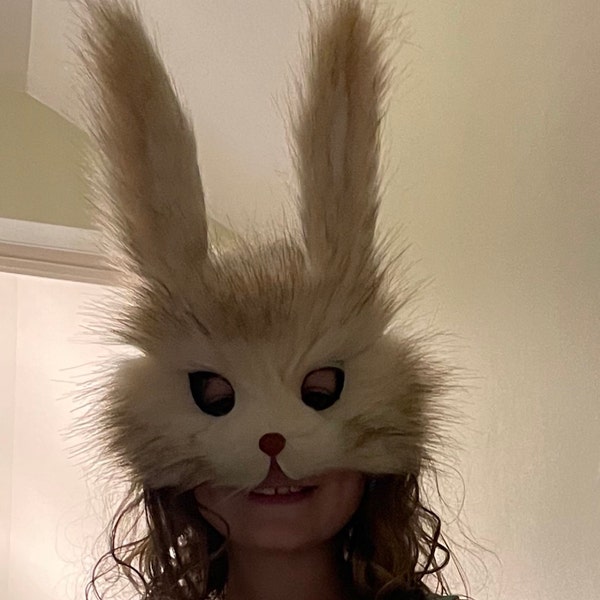 Faux Fur Mountain Rabbit Mask, Handmade - Etsy
