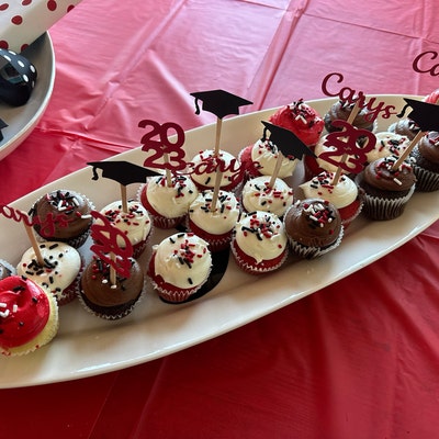 Graduation Cupcake Toppers, Graduation Decorations, Graduation Party ...