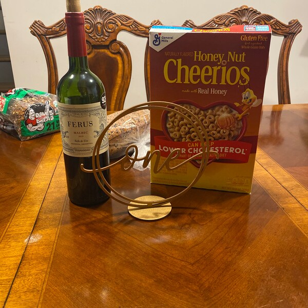 Circle Wood Table Numbers | Wedding Reception Numbers | Gold Table ...