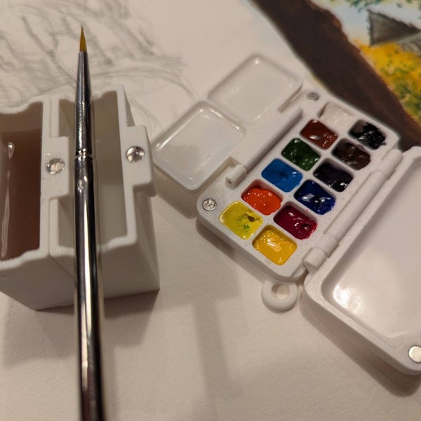 Mini Watercolor Palette, Compact, Portable Watercolour Paint Set ...