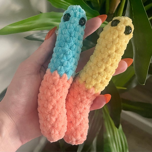 Crochet Gummy Worm | Stuffed Animal | Amigurumi | Handmade | Plushie ...
