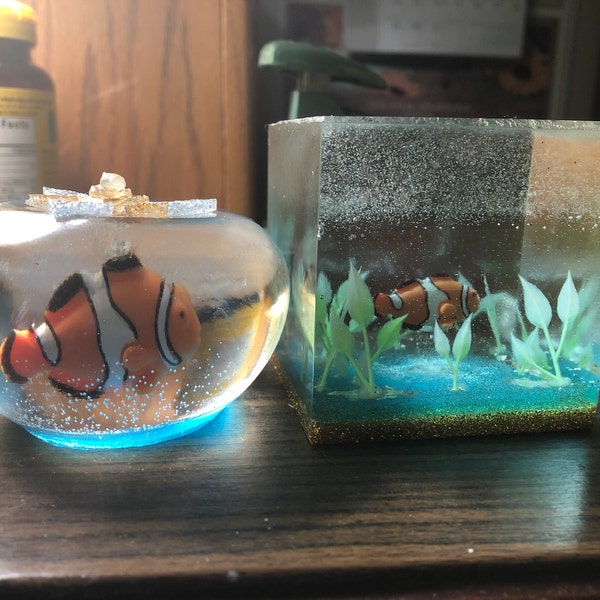 MINIATURE CLOWNFISH Tiny Sea Animals Figurines Figures for Fairy Garden ...