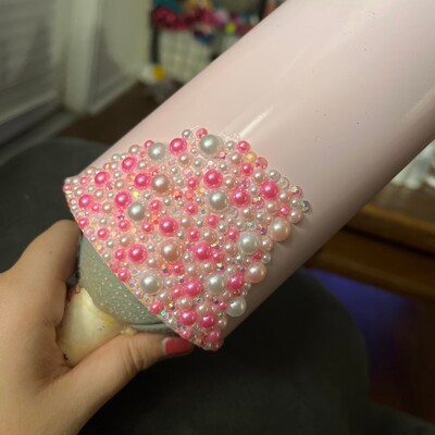 Pretty in Pink Pearl Mix, Flatback Pearls and Rhinestone Mix, Sizes ...