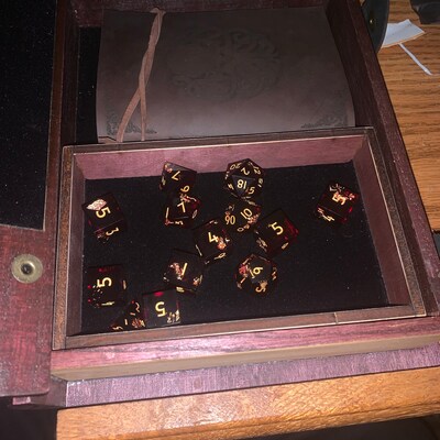 The Gods Are Athirst Red and Black Handmade Resin Sharp Edge Dnd Dice ...