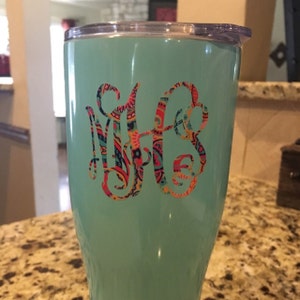 Paisley Monogram Decal, Car Decal, Vinyl Decal, Tumbler Decal, Laptop ...