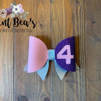 Birthday Bow Template SVG, Age Number Bow SVG, 1st 2nd 3rd PDF, Hair ...