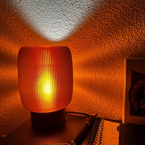 KERO - Space Age Table Lamp | Warm Amber Light | Recycled Plastic ...