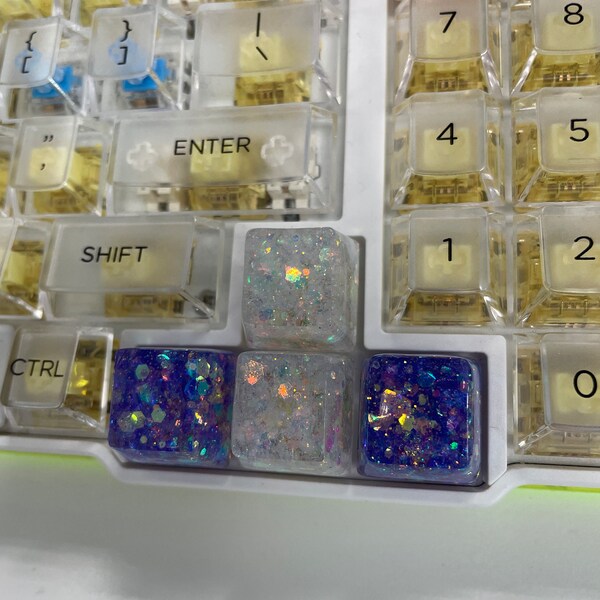 Glitter Keycaps | OEM Cherry MX Switches | Mechanical Keyboard Key Cap ...