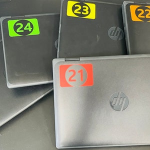 Classroom Laptop Label for Classroom Organization With Color Coded ...
