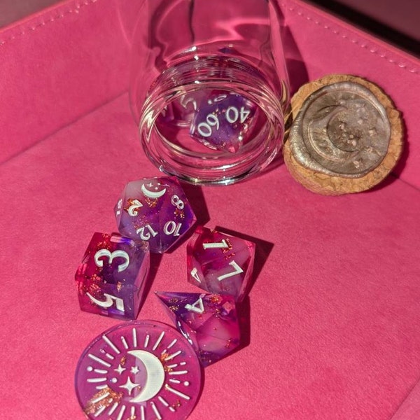 Strawberry Lemonade || Resin Dice Set || 6 Piece Set || D6 || Rpgdice ...