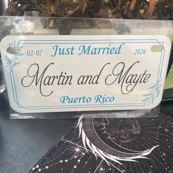Custom Wedding License Plate or Car Tag for Bride and Groom! Our ...
