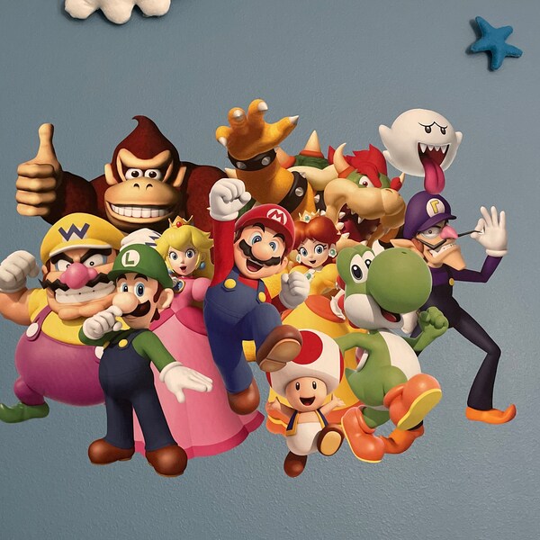 Super Mario Inspired Decal, Mario Decal, Game Room, Mario Kart Decal ...