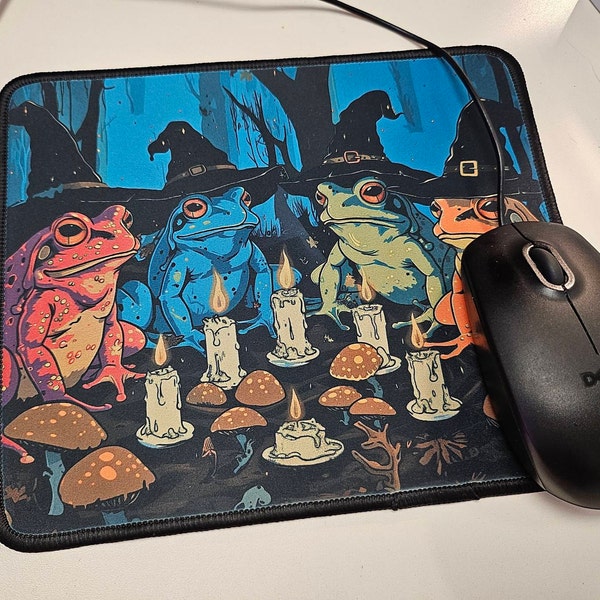 Green Frog Deskmat, Frog Deskmat, Frogs Swimming Office Decor, Home ...