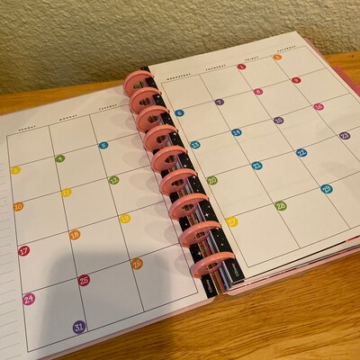 Monthly Date Dots Number Planner Stickers - Etsy
