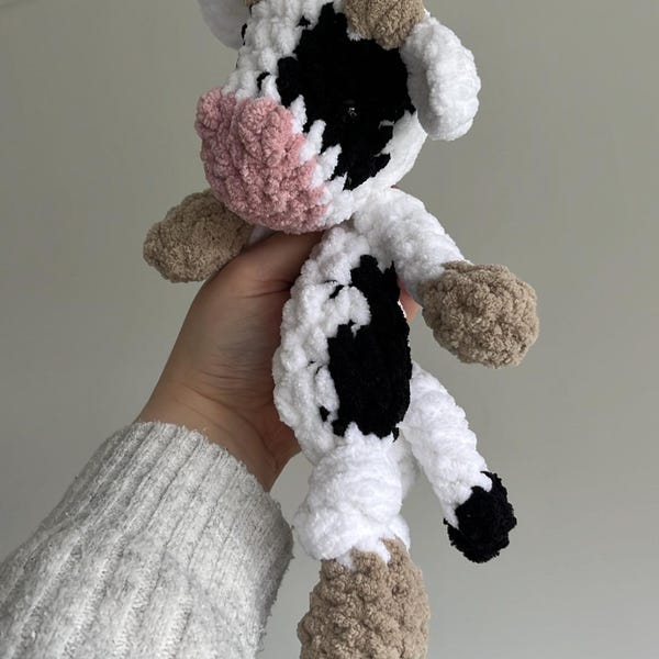 MINI Clemmie Cow Knotted Lovey — Crochet Cow PATTERN - Etsy