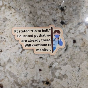 Nurses Week Gift, Nursing Student, ICU, ED, Nurse Meme Sticker, Med ...