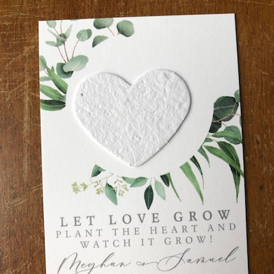 Grownotes™ Let Love Grow Plantable Seed Paper Favor Cards, Grows ...