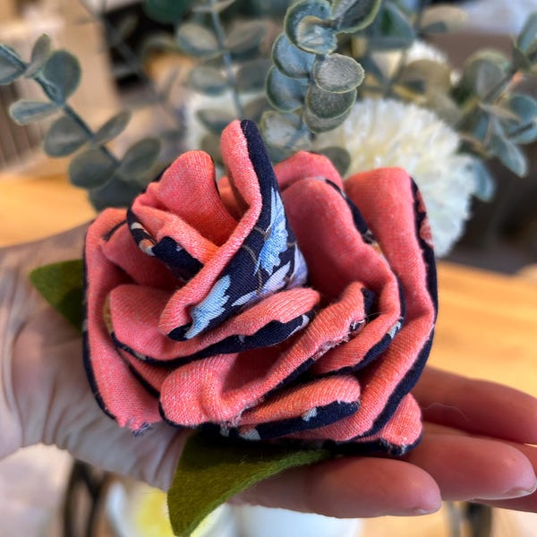 Fabric Rose Sewing Pattern: Soft Sculpture Flowers (PDF Pattern ...
