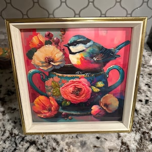 Frog in Tea Cup Tea Party Series 8x8 Print, Direct From Artist ...