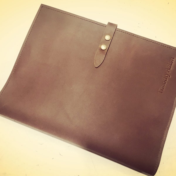 Personalized Leather Portfolio Case, Women A5 Leather Padfolio Travel ...