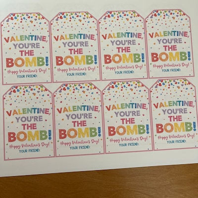 You Are the Bomb Valentine, You're the Bomb Tag, Bath Bomb Valentine ...