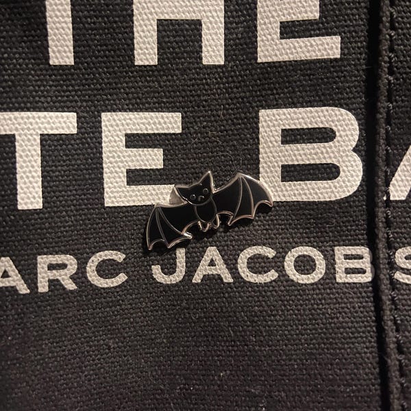 Cute Little Black Bat- Small Hard Enamel Pin- 1.25” Across and .5” Tall ...