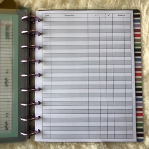 Checkbook Register Inserts, Check Register Pages, Transaction Register ...