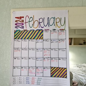 2024 Landscape Lined & Unlined Monthly Calendars 8.5x11 LANDSCAPE Jan ...