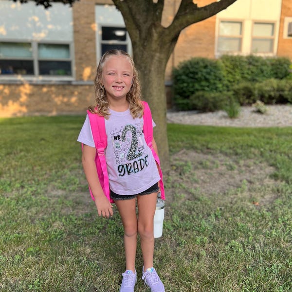 Third Grade Girl Shirt Back to School Outfit Kids Tee Gift for 3rd ...