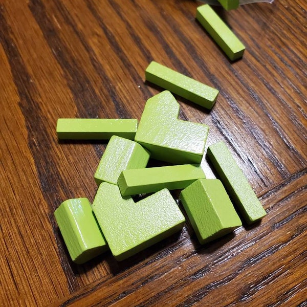Catan Custom Colored Replacement Game Pieces Real Wood Painted in Berry ...