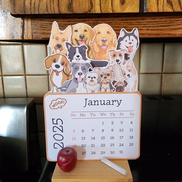 Floral Calendar, Flower Bouquet Calendar, Floral Desk Calendar, Diy ...