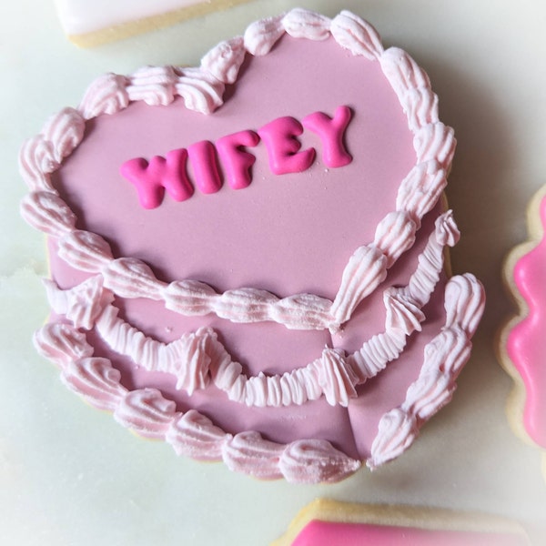 Vintage Heart Buttercream Cake Cookie Cutter - Etsy