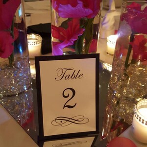 Wedding Table Numbers Scripted Event Table Number Black | Etsy