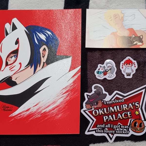 Persona 5 Haru Okumura Big Bang Burger Sticker / Noir Joker Decal Ryuji ...