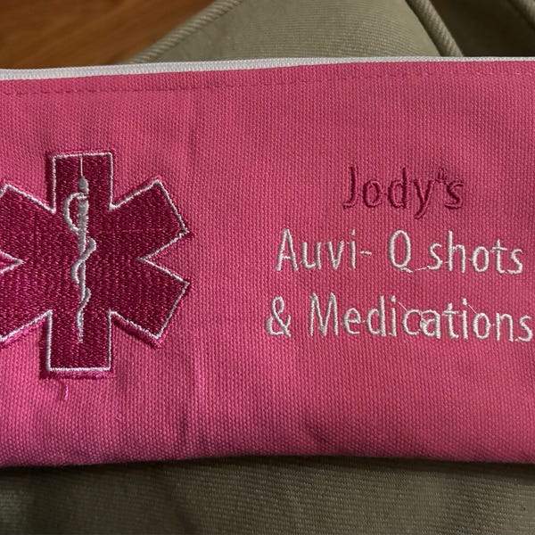 Medical Alert Pouch, Front Only, Personalized Epipen Case, Epinephrine ...