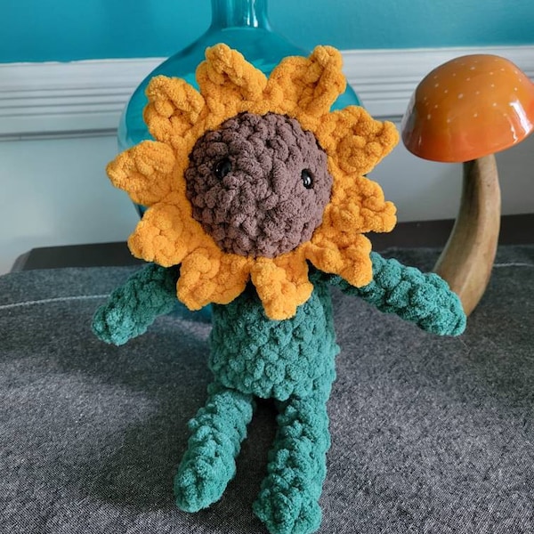 Flower Friend Crochet Pattern, Sunflower Amigurumi Plush Lovey, Pattern Only - Etsy