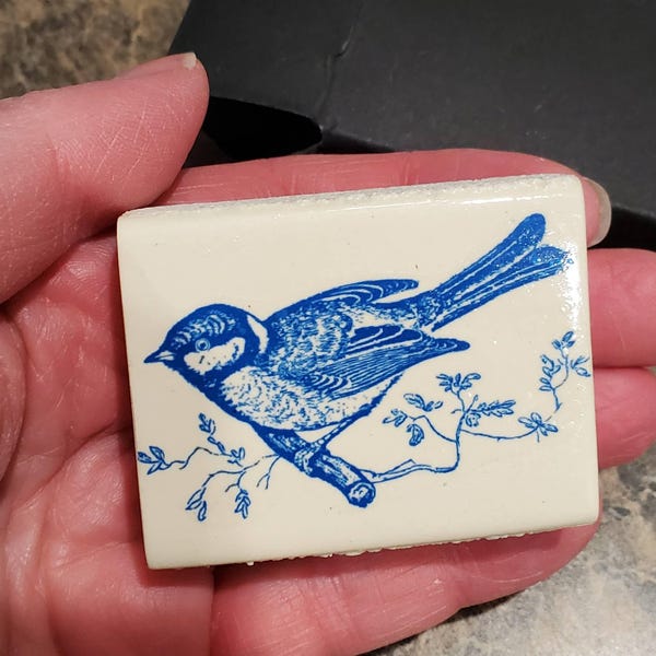 Ceramic Matchbox Sleeve. Elegant Blue and White, Delft Inspired ...
