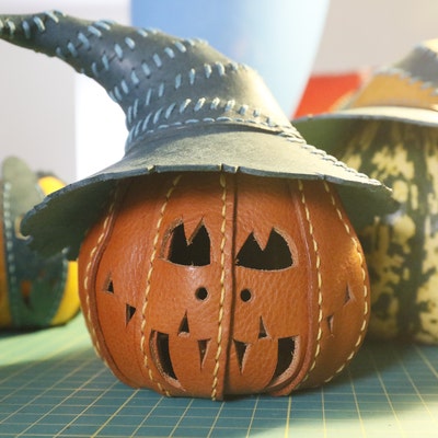Jack O'lantern Pumpkin Leather Pattern PDF by Leatherhubpatterns - Etsy