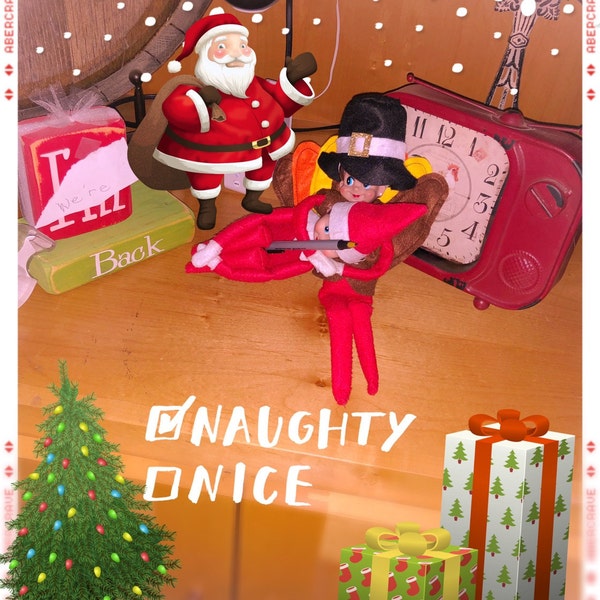 Elf Turkey Outfit With Pilgrim Hat - Etsy