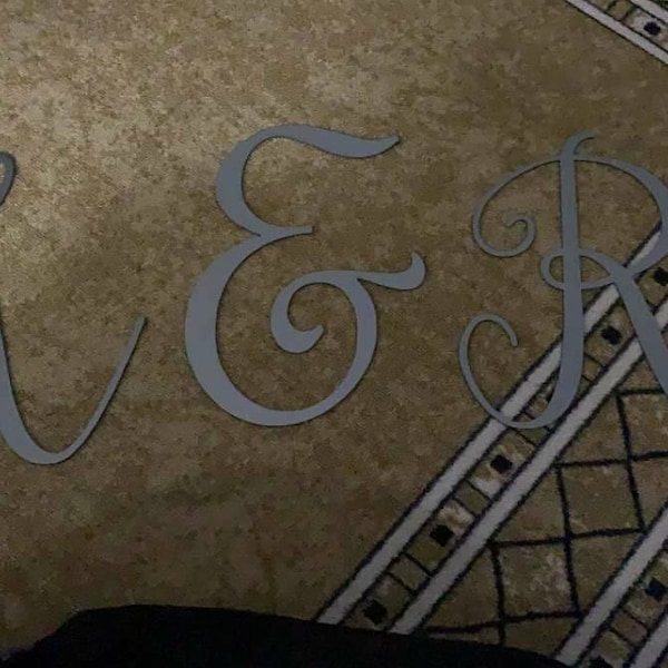 Script Letters / Monogram / Metal Signs / Rustic Sign / Wall Art / Wall ...