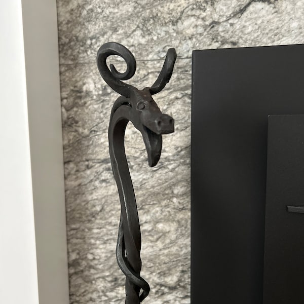 Dragon Fire Poker / Hand Forged / Blacksmith Fire Pit Tool - Etsy