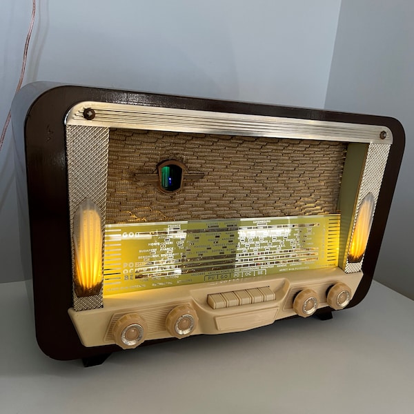 Radio à tube restaurée Rare ancienne radio à tube française Art Déco ...