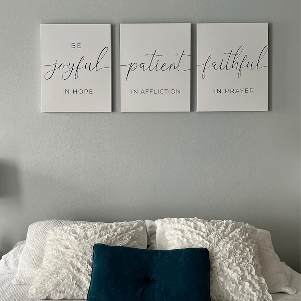 Bible Verse Wall Art, Printable Set of 3, Bible Verse Prints, Romans 12 ...